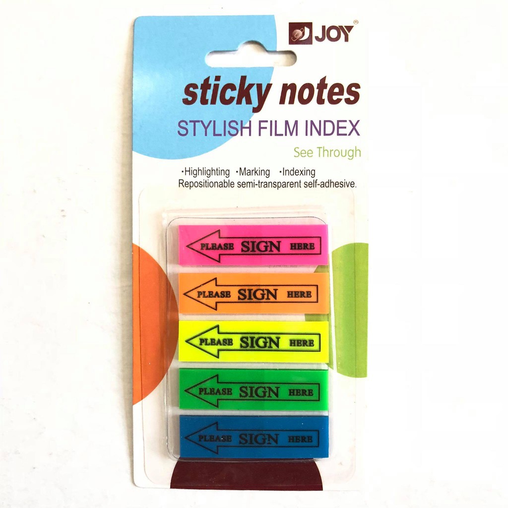 Sign Here Sticky Notes Joy | Shopee Philippines