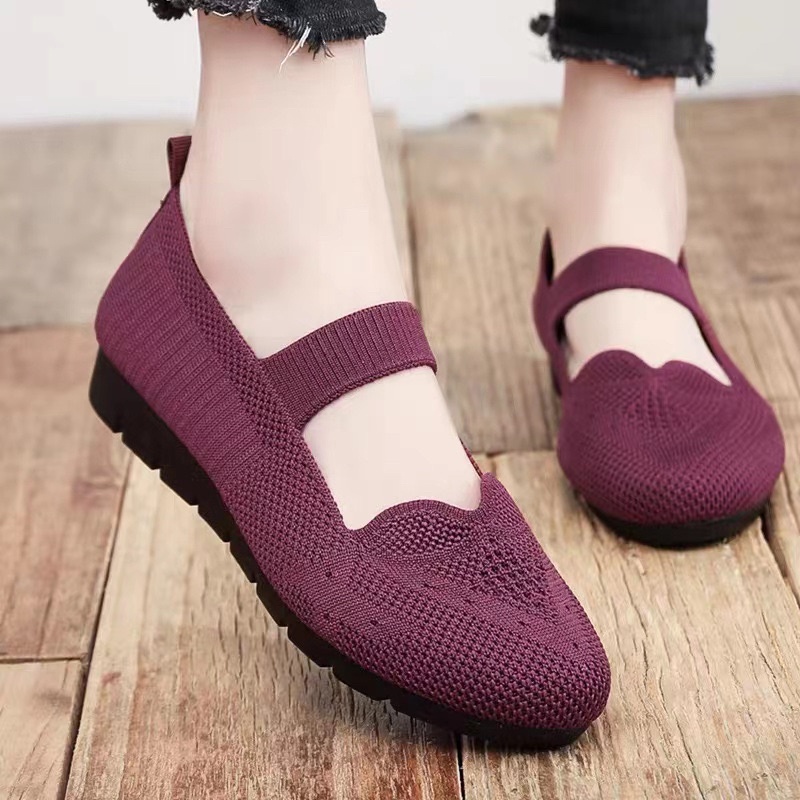 New women's cloth shoes flat shoes thick-soled soft-soled non-slip ...