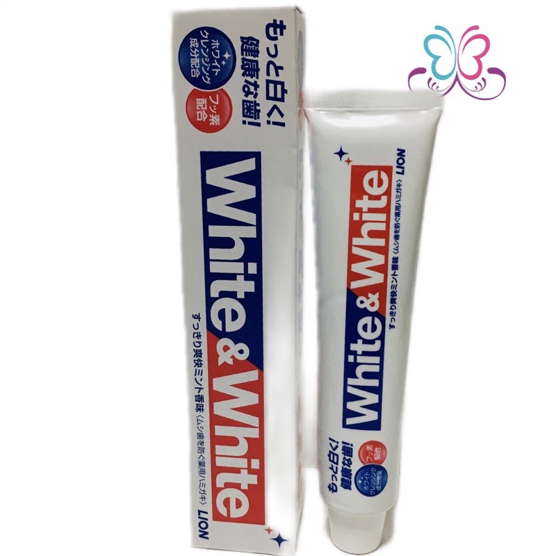 LION WHITE & WHITE TOOTHPASTE FRESH MINT 150G | Shopee Philippines