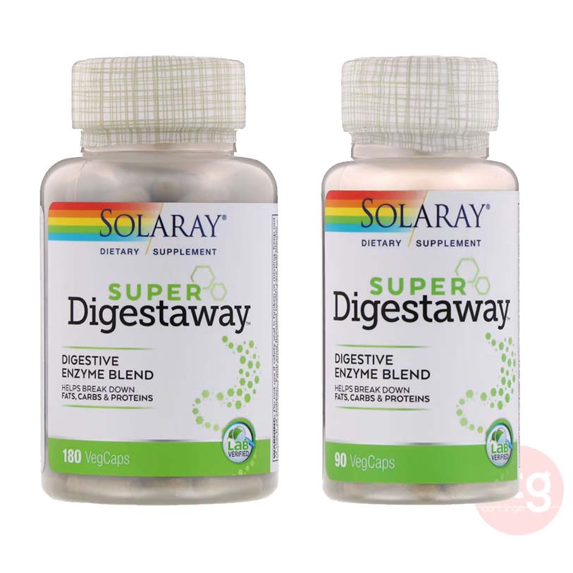 Solaray Super Digestaway Digestive Enzyme Blend 90 or 180 VegCaps ...
