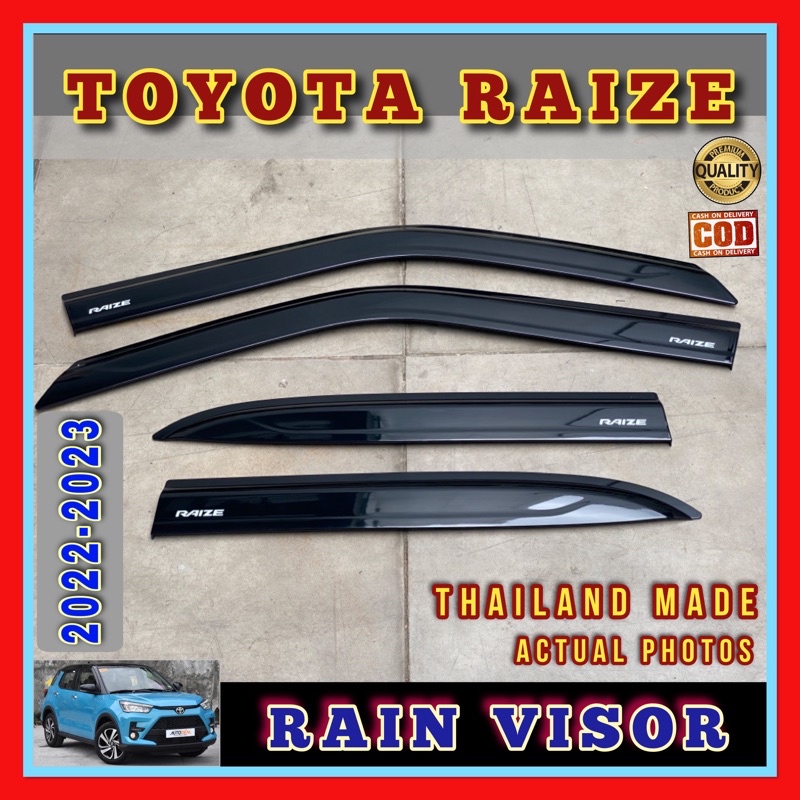 TOYOTA RAIZE 2022-2025 RAIN VISOR THAILAND MADE | Shopee Philippines