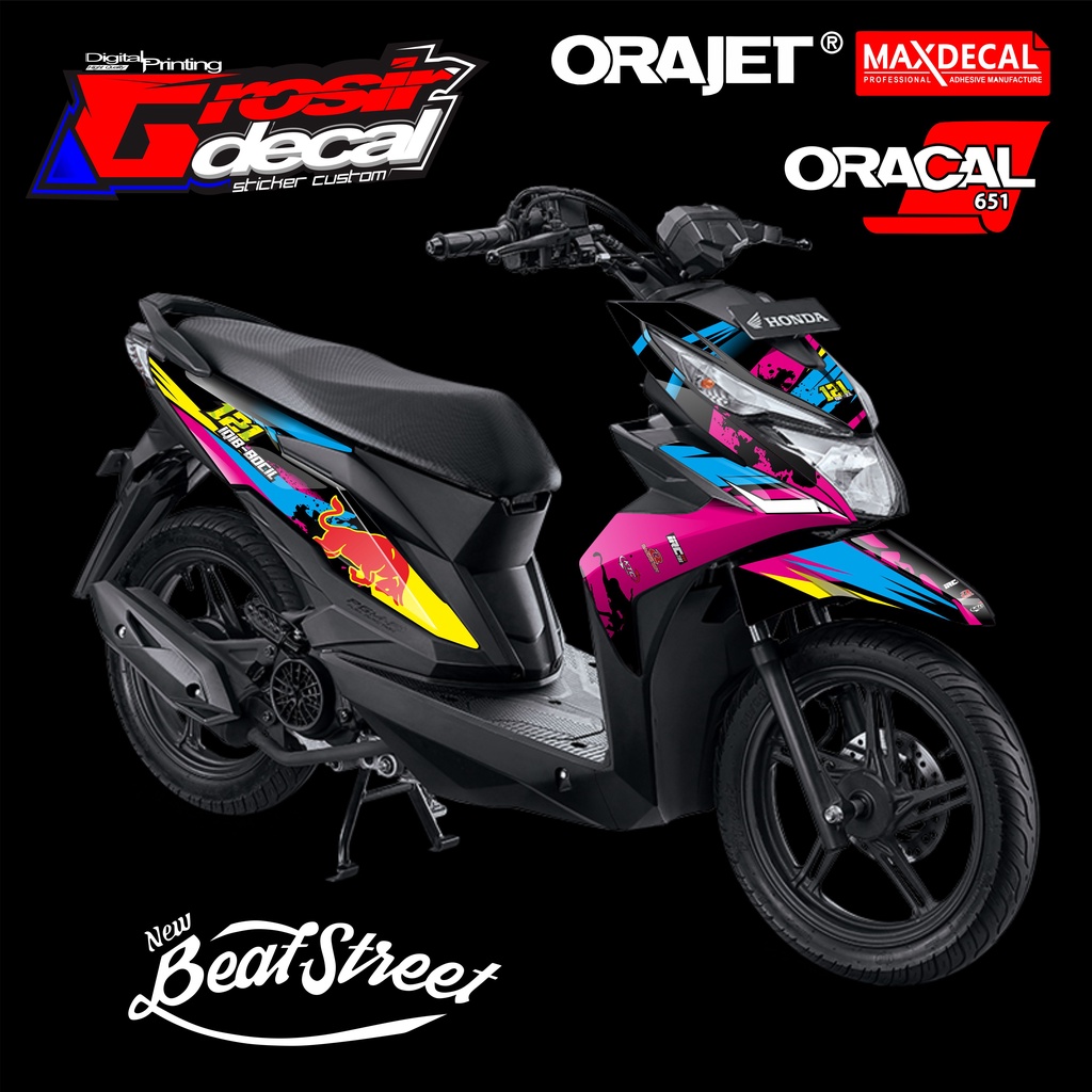 Honda beat street redbull sticker Decal. honda beat street full body ...