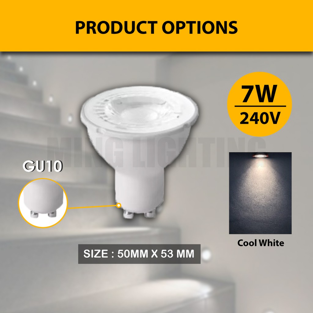 LED Eyeball Casing MR16 GU10 7W Bulb Replaceable Fitting Square Round Downlight Lamp Ceiling ...