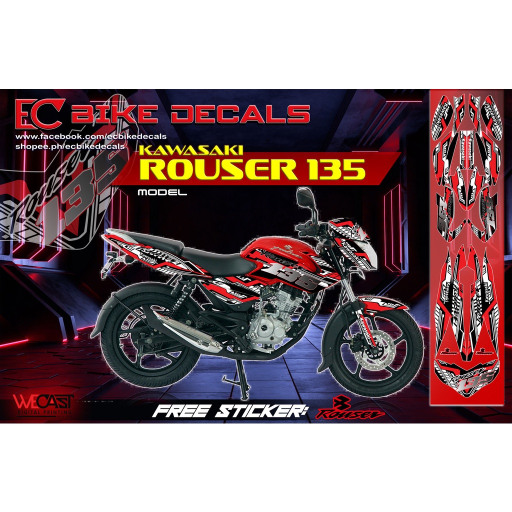 Kawasaki Rouser Motorcycle Decals High Quality Vinyl Stickers | Shopee ...