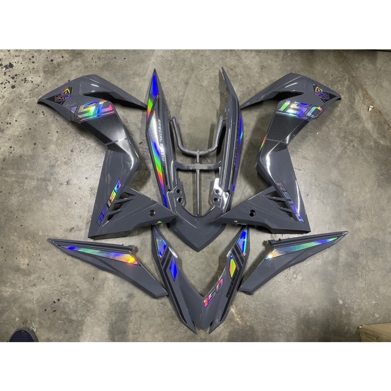 COVERSET HONDA RS150 NARDO GREY RAINBOW CARBON V1-V2 | Shopee Philippines