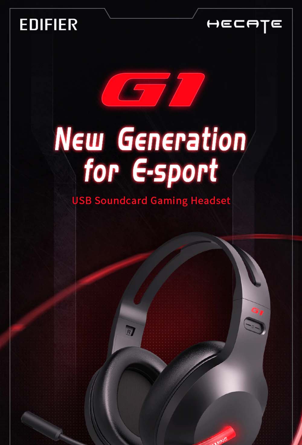 EDIFIER G1 USB Sound Card Gaming Headset | Shopee Philippines