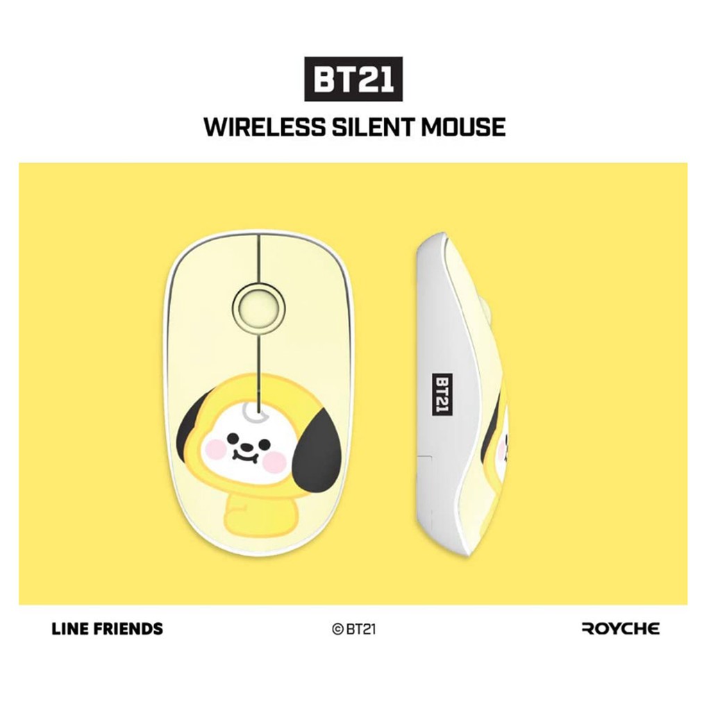ROYCHE BT21 Wireless Silent Mouse Baby Version BTS CHIMMY COOKY KOYA ...