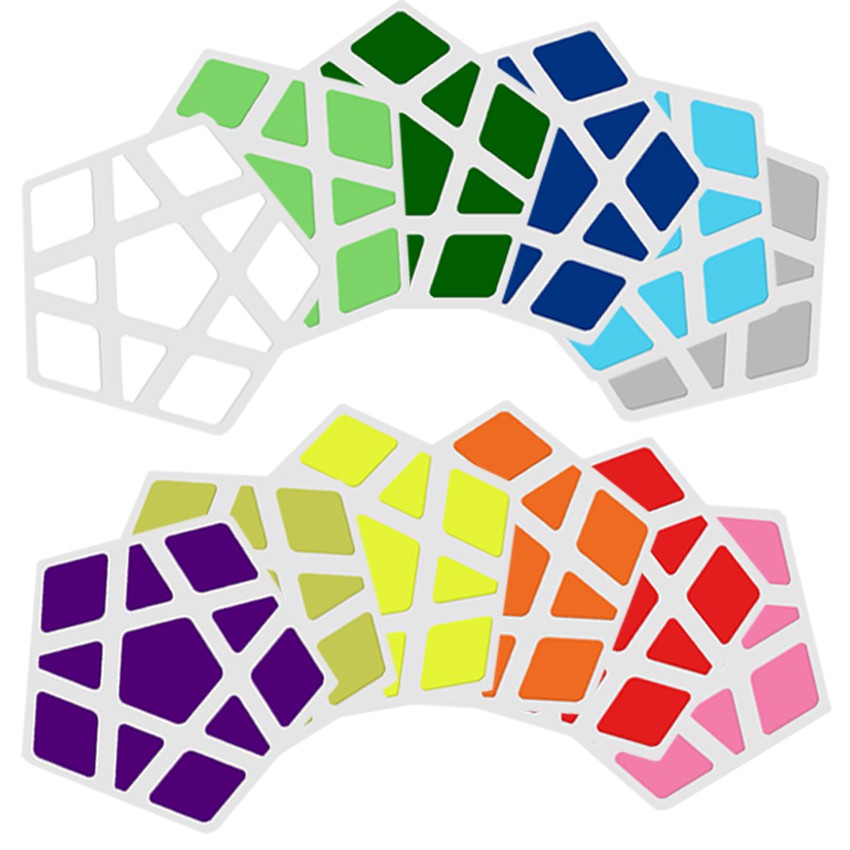 YJ Stickers Replacement Sticker Set for Megaminx Sticker Magic Cube ...