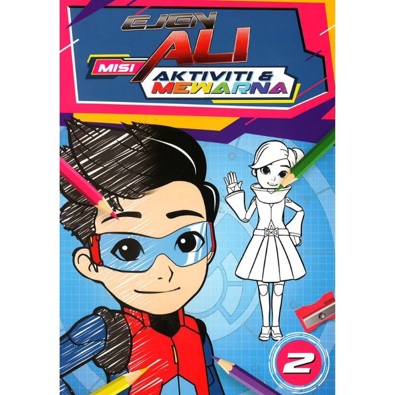 Ejen Ali Buku Aktiviti & Mewarna / Activity & Colouring Book | Shopee ...