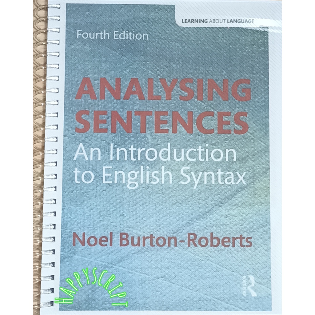 ANALYSING SENTENCES AN INTRODUCTION TO ENGLISH SYNTAX | Shopee Philippines