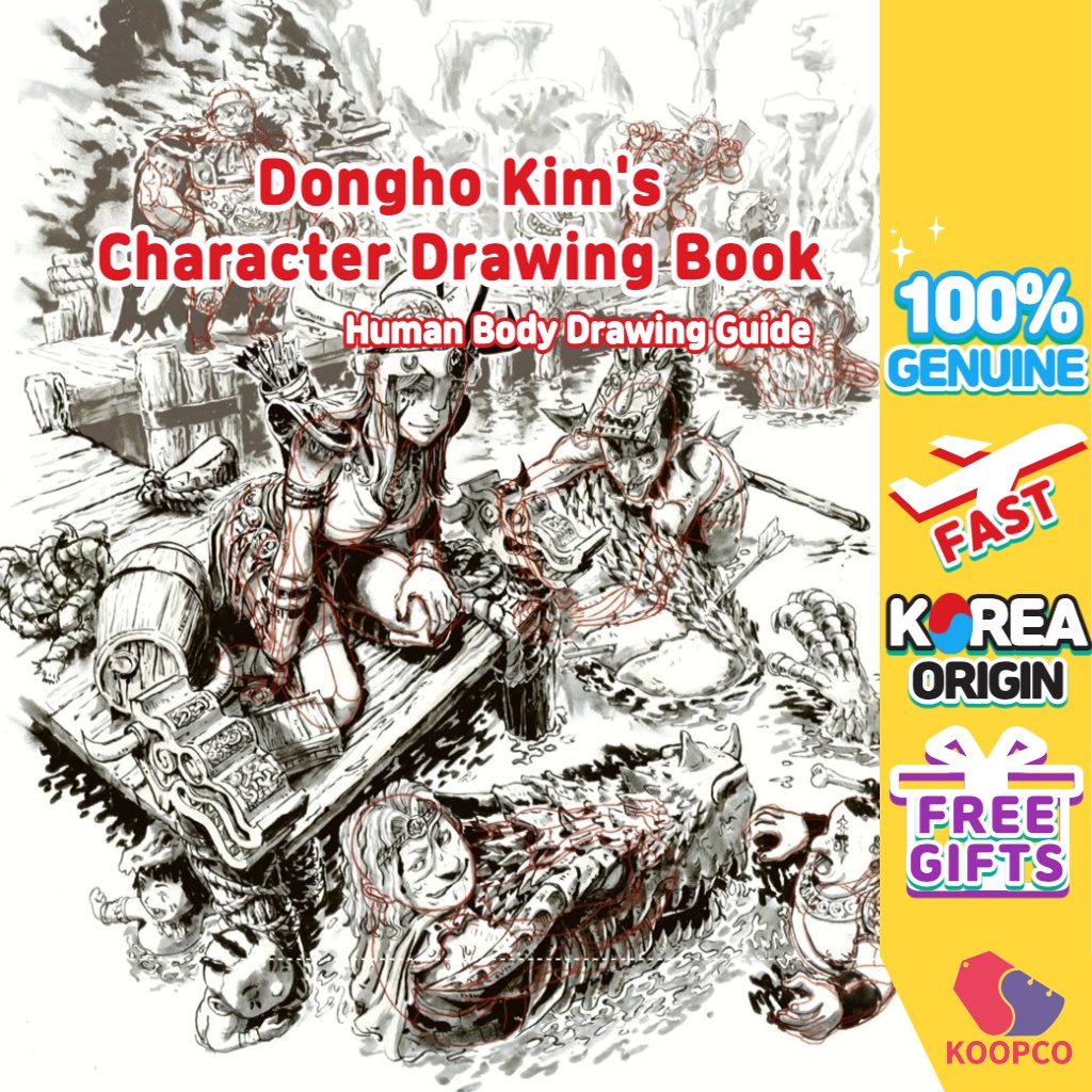 Dongho Kim's Character Drawing Book / Illustrator's Human Body Drawing Guide / sketch / croquis ...