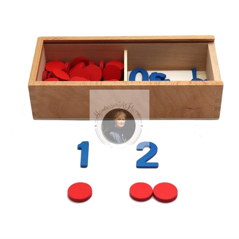 Montessori math teaching aids numbers and chips children's digital ...