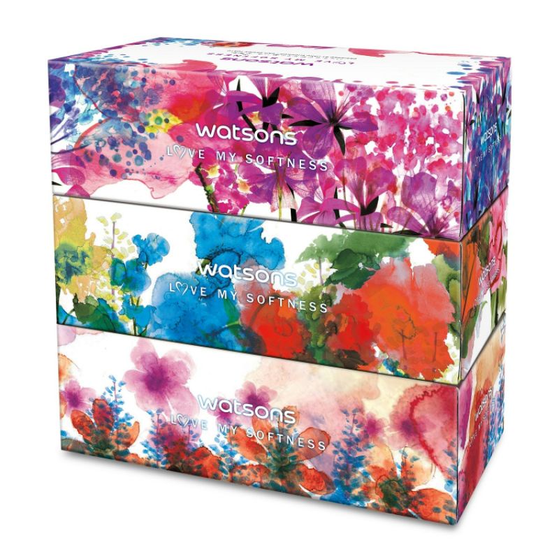 Watsons X Flower Facial Tissue 100s 3ply (3box) | Shopee Philippines