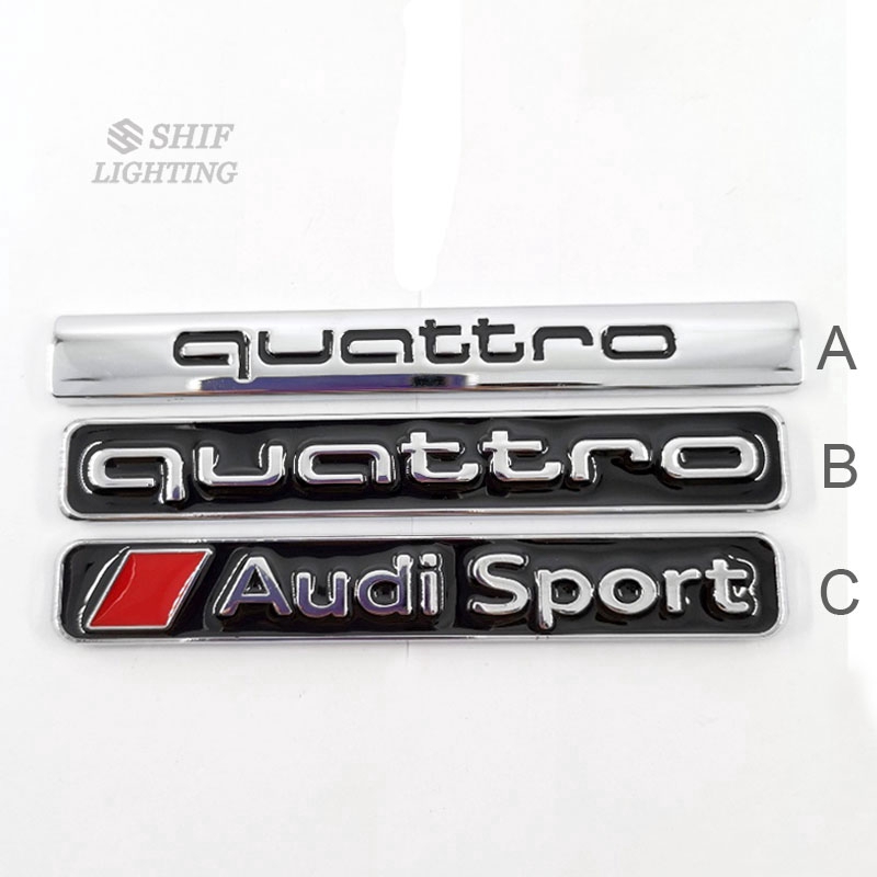 1 x 3D Metal Quattro Audi Sport Logo Car Auto Decorative Emblem Badge ...