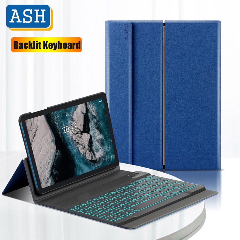 ASH Nokia T20 7 Color Backlit Keyboard Case for Nokia T20 2021 10.4 ...