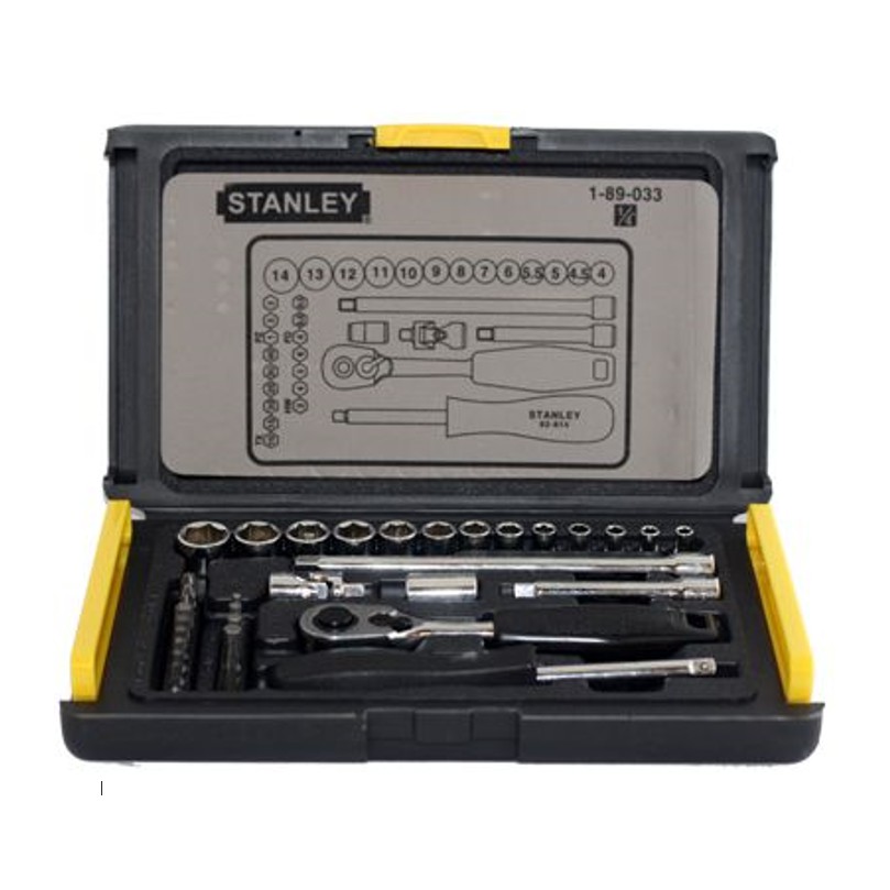 STANLEY Socket Set 35-Pc 1/4" Drive 6Pt 4mm-14mm ST89033 | Shopee ...