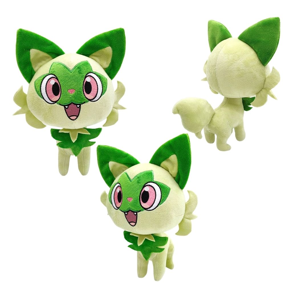 Pokemon Sprigatito Plush Doll Japan Movie Anime Cat Sprigatito Green ...