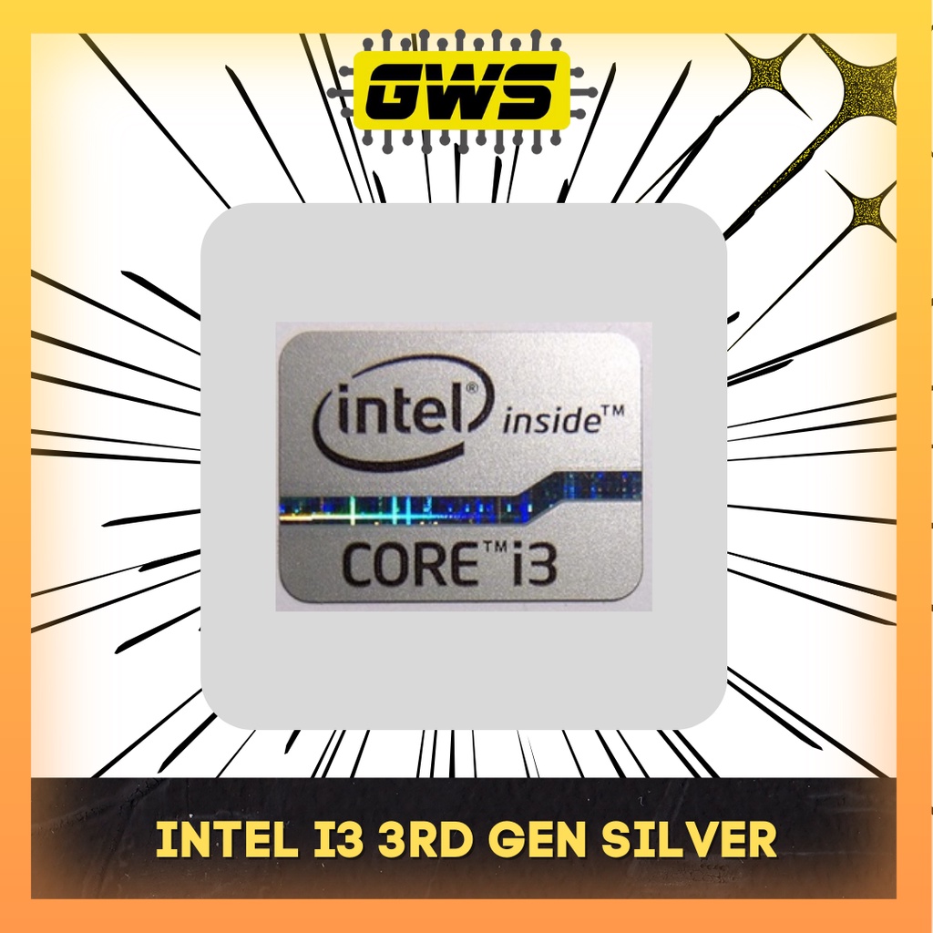 Intel I3 3RD GEN SILVER Logo Sticker for Laptop/Desktop | Shopee ...