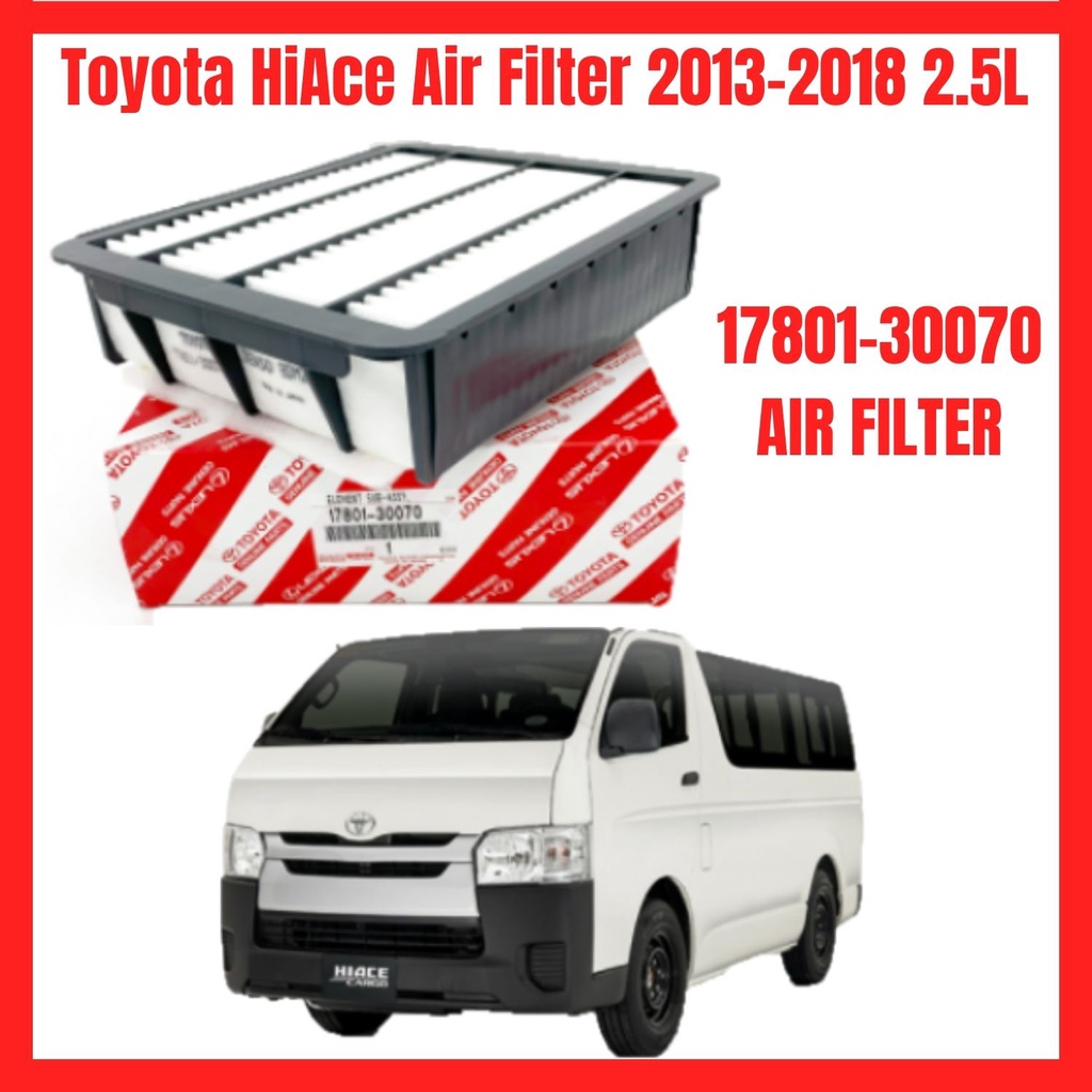 17801-30070 AIR FILTER Toyota HiAce Air Filter 2013-2018 2.5L 2KD Made ...