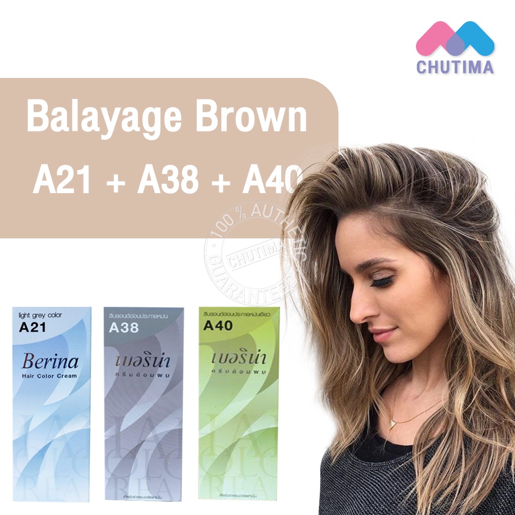 Fashion Hair Color Berina Cream Balayage Set A21+A38+A40 Brown | Shopee Philippines