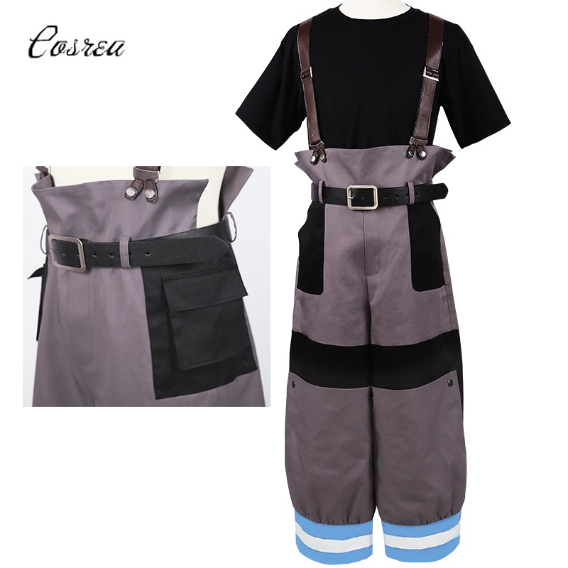 Anime Cosplay Fire Force Enen no Shouboutai Fire Brigade Uniform Shinra ...