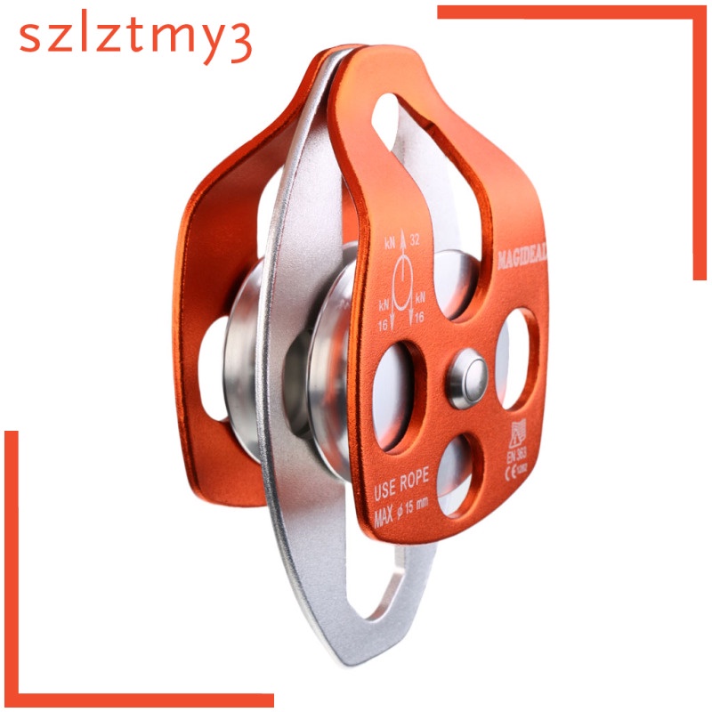 [ 32KN Double Sheaves Mobile Pulley for Climbing Tree Arborist | Shopee ...