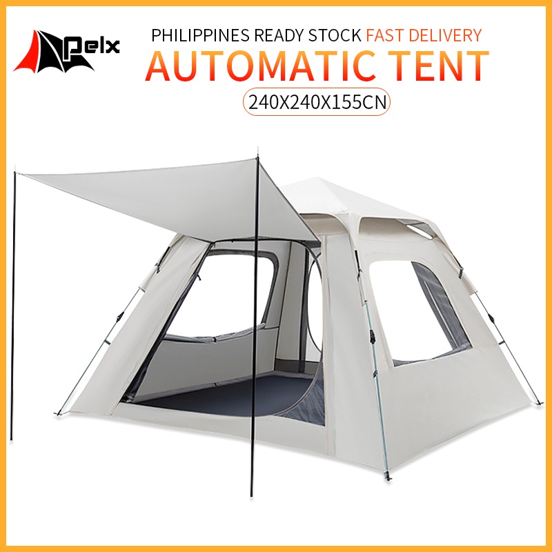 tent outdoor waterproof camping Automatic Tent Double Layer Foldable ...