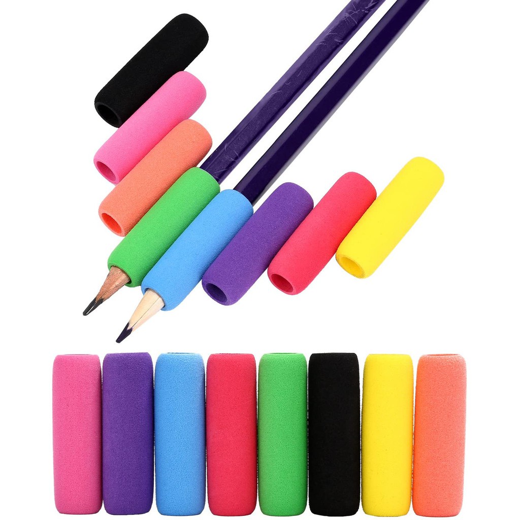 5Pcs Pencil Grips Writing Aid Soft Foam Pencil Grips Pen Holder Pencil ...