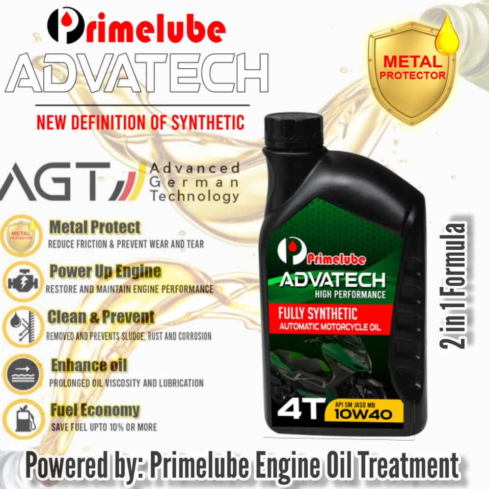 PRIMELUBE ADVATECH HP FULLY SYNTHETIC AUTOMATIC MOTORCYCLE ENGINE OIL 1 ...