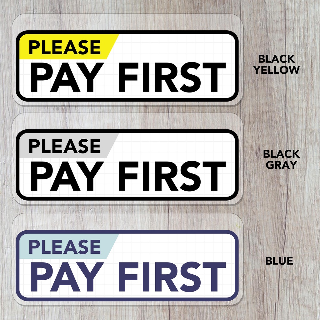 Cashier Signs (Set A) / Payment / Order / Pick Up Sign / Signage / Sign ...