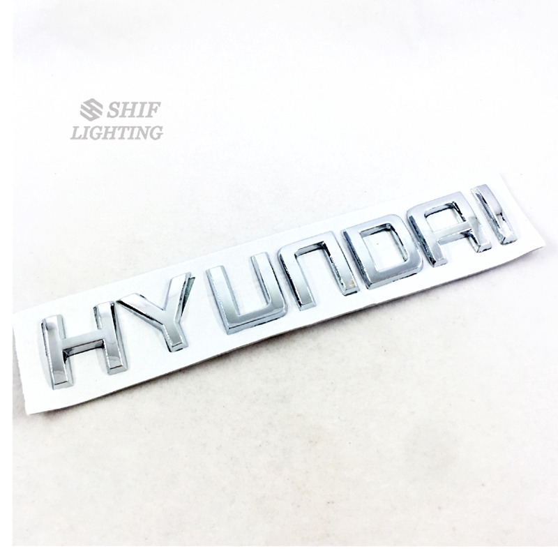 1 x ABS Chrome HYUNDAI Logo Letter Car Auto Side Rear Trunk Emblem ...