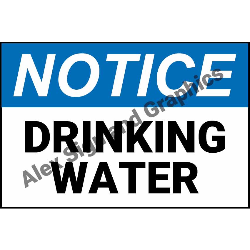 Notice: Drinking Water PVC Signage - A4 Size (7.5 x 11.25 inches ...
