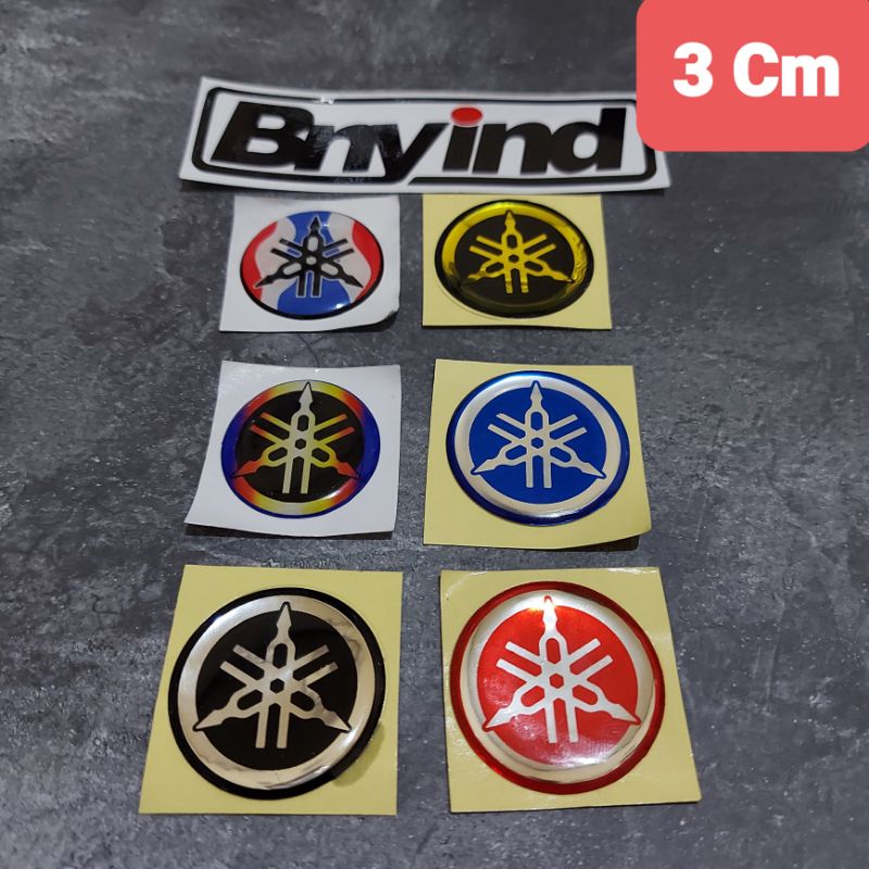 Yamaha LOGO EMBLEM STICKER 3 CM MIO embossed EMBLEM | Shopee Philippines