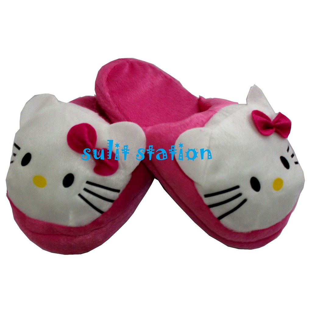 HELLO KITTY kids 3D BEDROOM SOFT PLUSH SLIPPERS slipper | Shopee ...