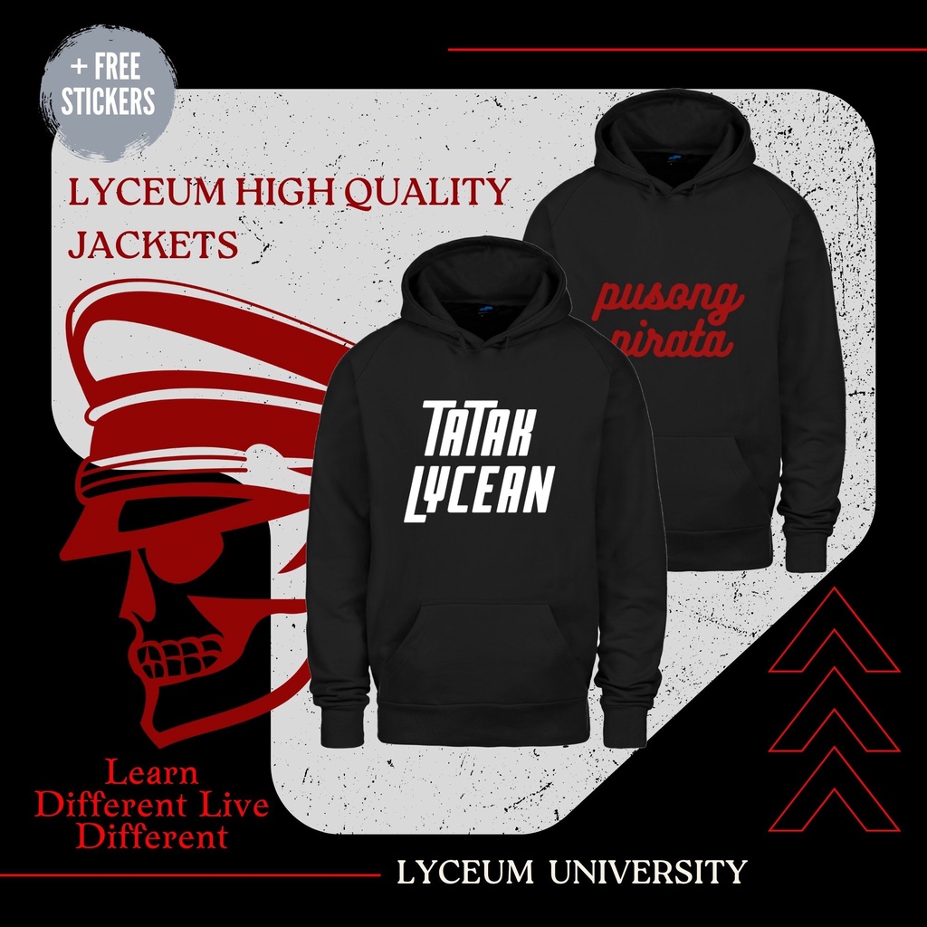 LPU (Lyceum of the Philippines University) Hoodie Jacket Unisex Black ...