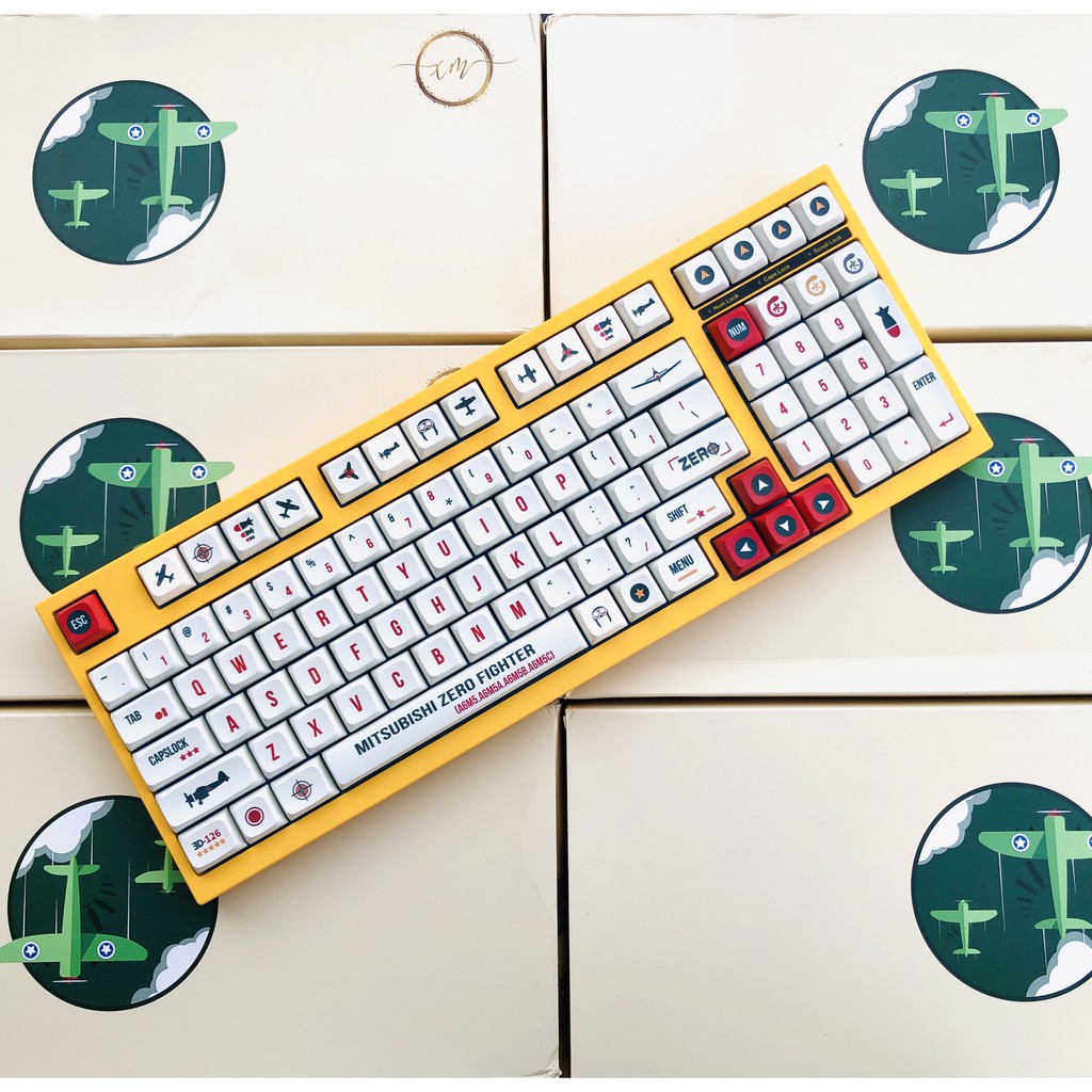 Xda Mitsubishi Zero Fighter Keycap Set 162 Keys | Shopee Philippines
