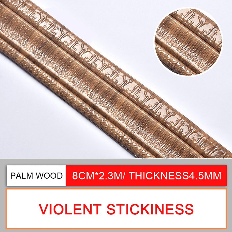 2.3m 3D Wallpaper Border Wall Sticker Wall Trim Line Waterproof PE Foam Self-Adhesive Modelling ...