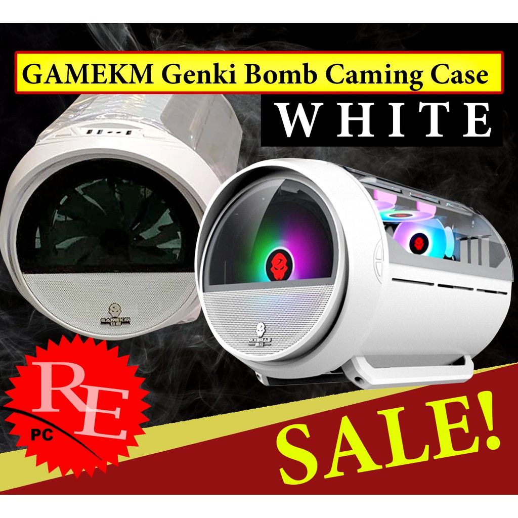 GameKM Genki bomb Gaming case white | Shopee Philippines