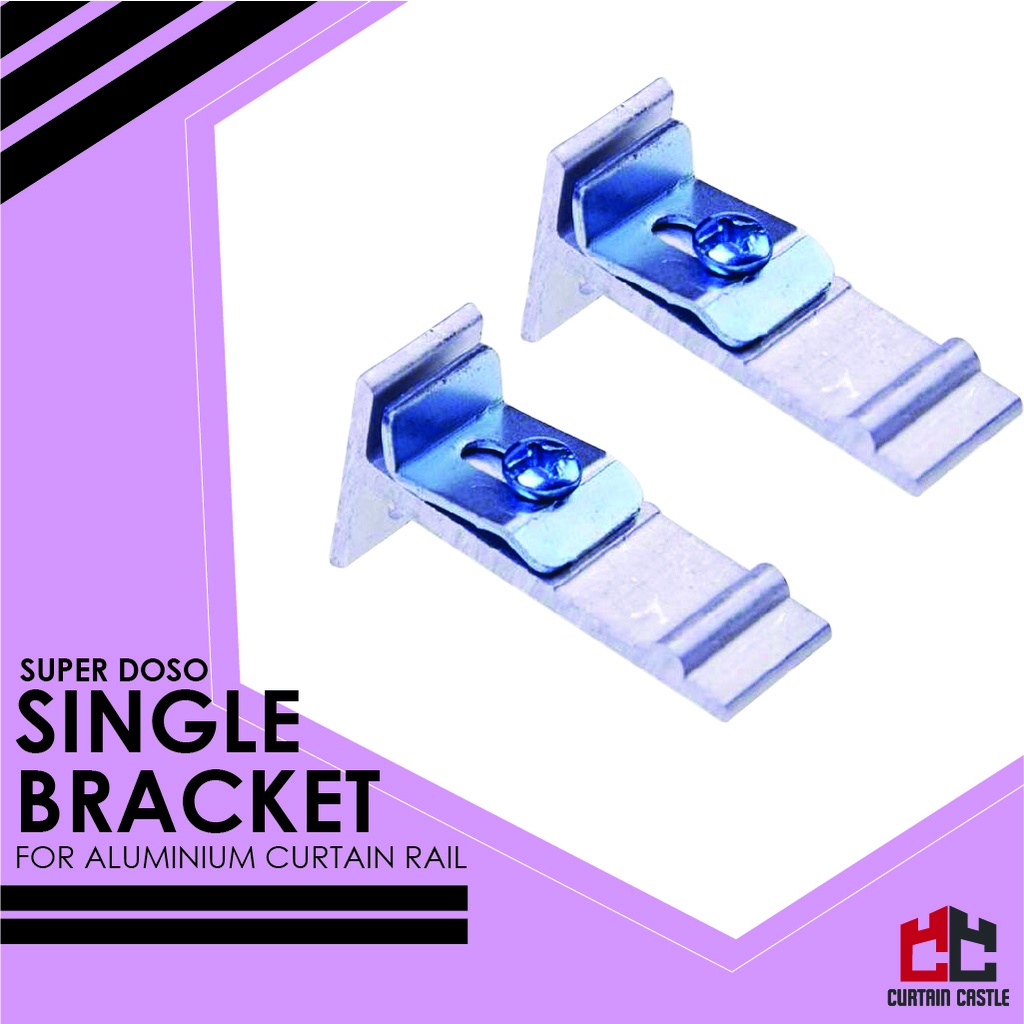 Kaki Single Rel Langsir Aluminium (Single Bracket For Aluminium Curtain ...