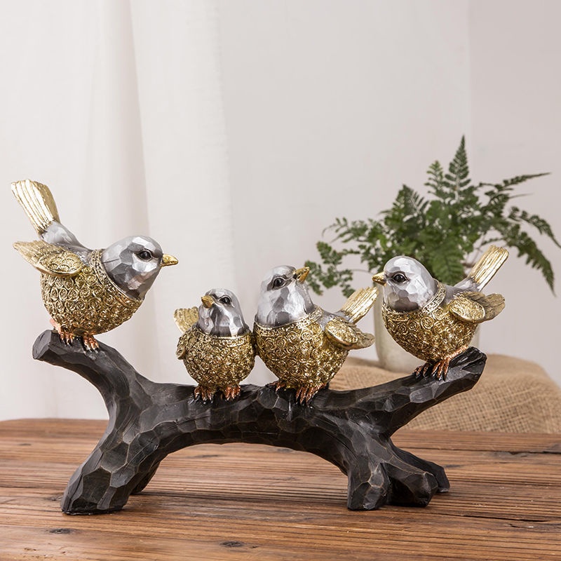 Table Decorations Office Desk Statues Birds Sculptures Home Decorations ...