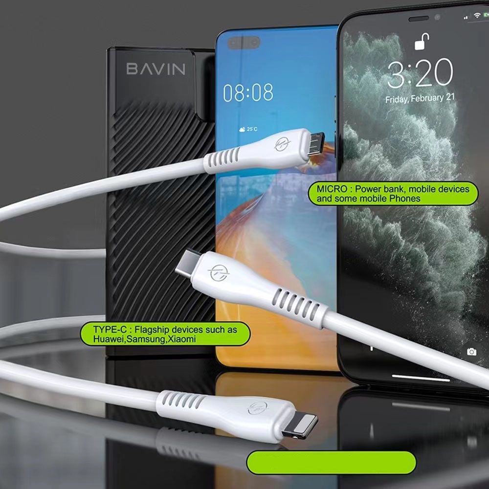 BAVIN CB195 2.4A Fast Charging Data Transmission Line 1M Cable For IOS ...