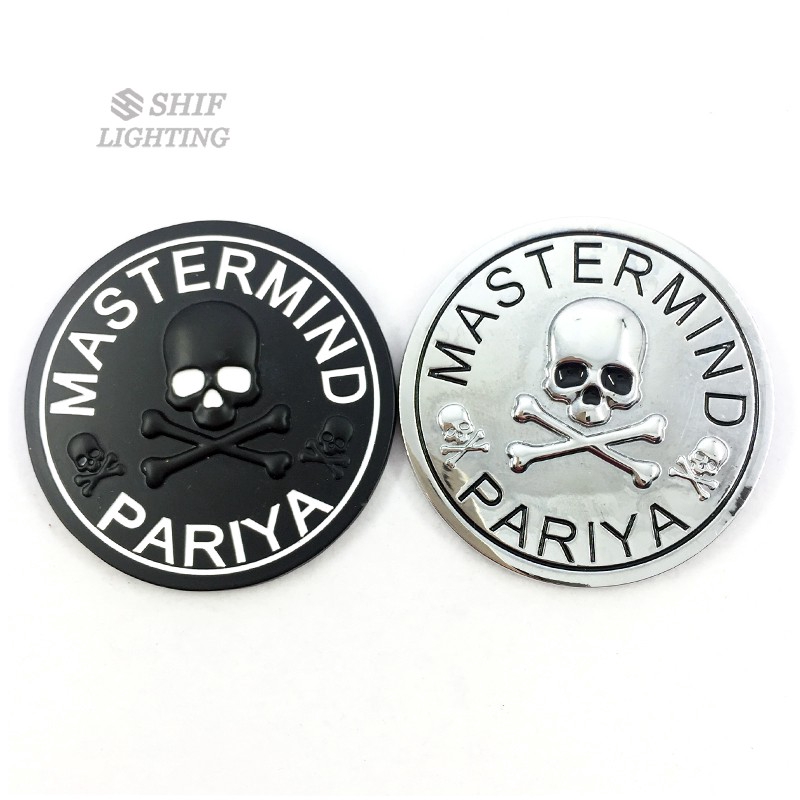 1 x Metal MASTERMIND Skull Bone Logo Car Auto Motor Sticker Emblem ...