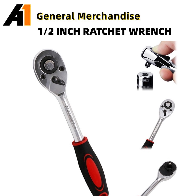 A1 Cod ratchet wrench Heavy Duty 1/2 inch Drive 24 Tooth Ratchet Socket Handle Wrench | Shopee ...