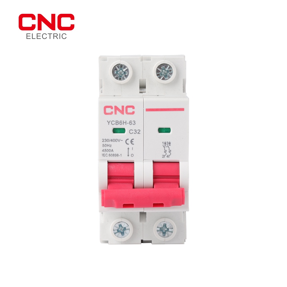 CNC YCB6H-63 1P/2P/3P Miniature Circuit Breaker MCB Din Rail Mount Breaking Capacity 6A/10A/16A ...