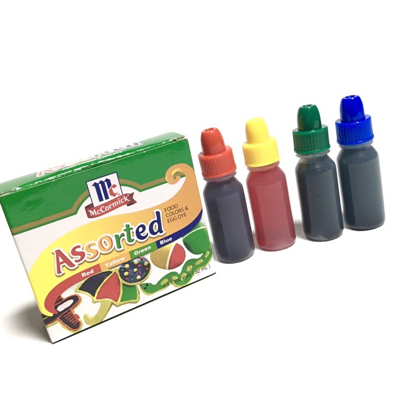 McCormick Liquid Food Colors Color & Egg Dye Assorted (4in1) | Shopee ...