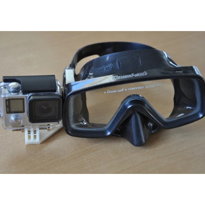 Easy install Gopro universal action camera Scuba Mask mount open view ...