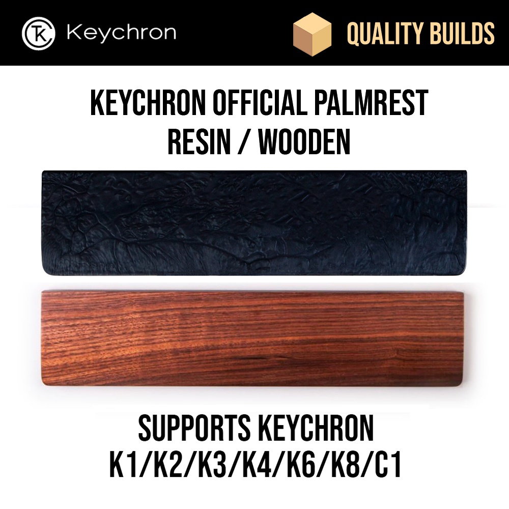 Keychron K2/K3/K4/K6/K8/C1 Official Wooden Resin Palm Wrist Rest ...