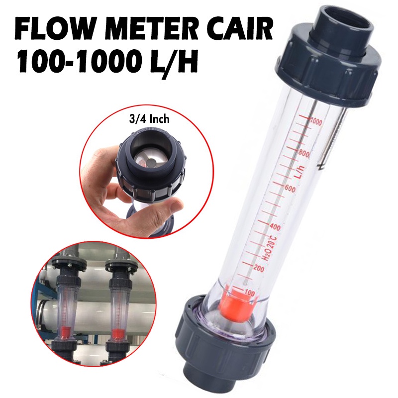 Flow meter/liquid meter 100 - 1000 l/h flowmeter liquid 1000 measures ...