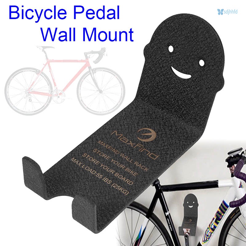 Bike Wall Mount Storage Holder Metal Stand Bicycle Cycling Pedal Hanger ...