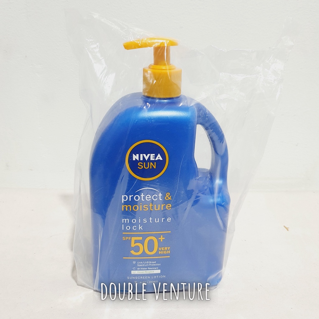 Nivea Sun Protect & Moisture SPF 50+ Sunscreen Lotion Pump 1L | Shopee ...